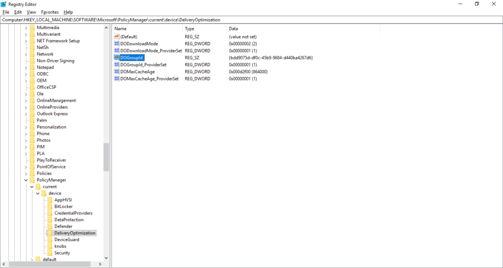 Delivery Optimization and Intune